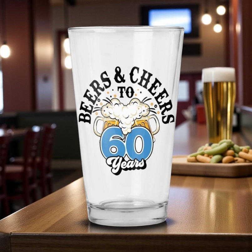 Beer Glass Beers & Cheers 60 Years – Muddy Moose Market