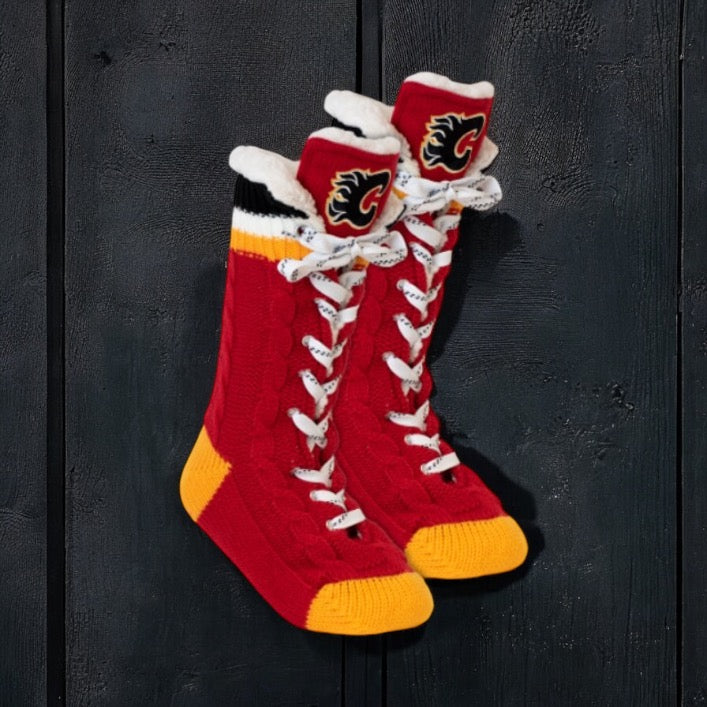 Hockey Skate Socks Calgary Flames – Muddy Moose Market