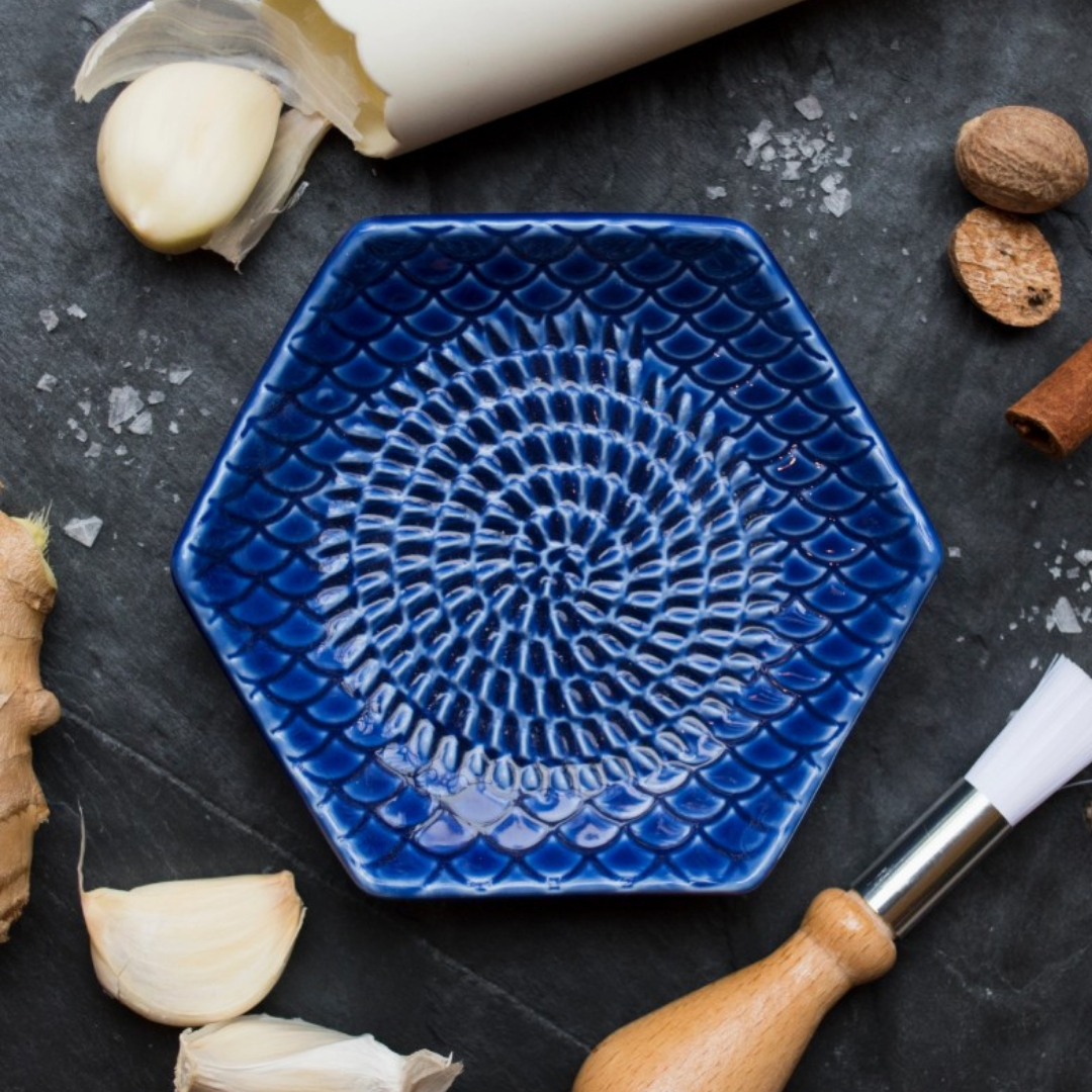 The Grate Garlic Plate Royal Blue – Muddy Moose Market