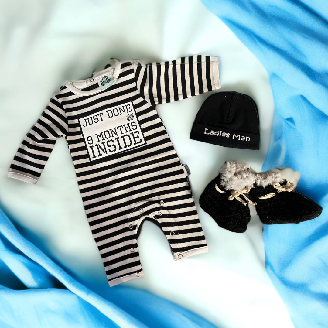 Just Done Nine Months Onsie – Muddy Moose Market